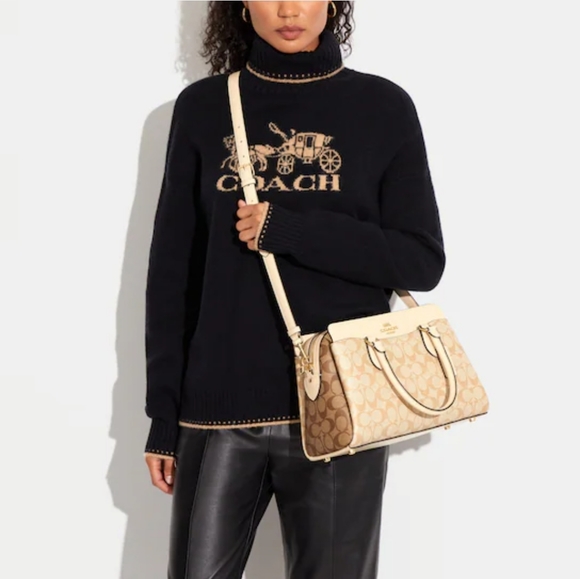Coach | Bags | New Darcie Carryall In Blocked Sign Canvas ...